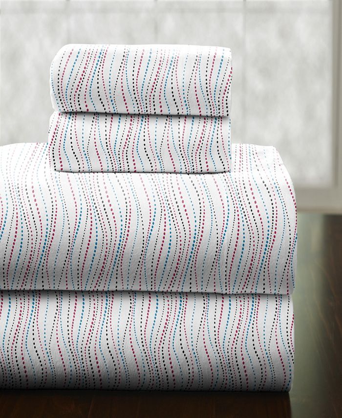 Pointehaven Metro Wave Heavy Weight Cotton Flannel Sheet Set, Twin - Macy's