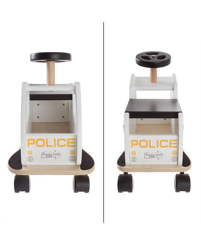 Trademark Global Ride On Police Car Toy Box By Happy Trails - Macy's