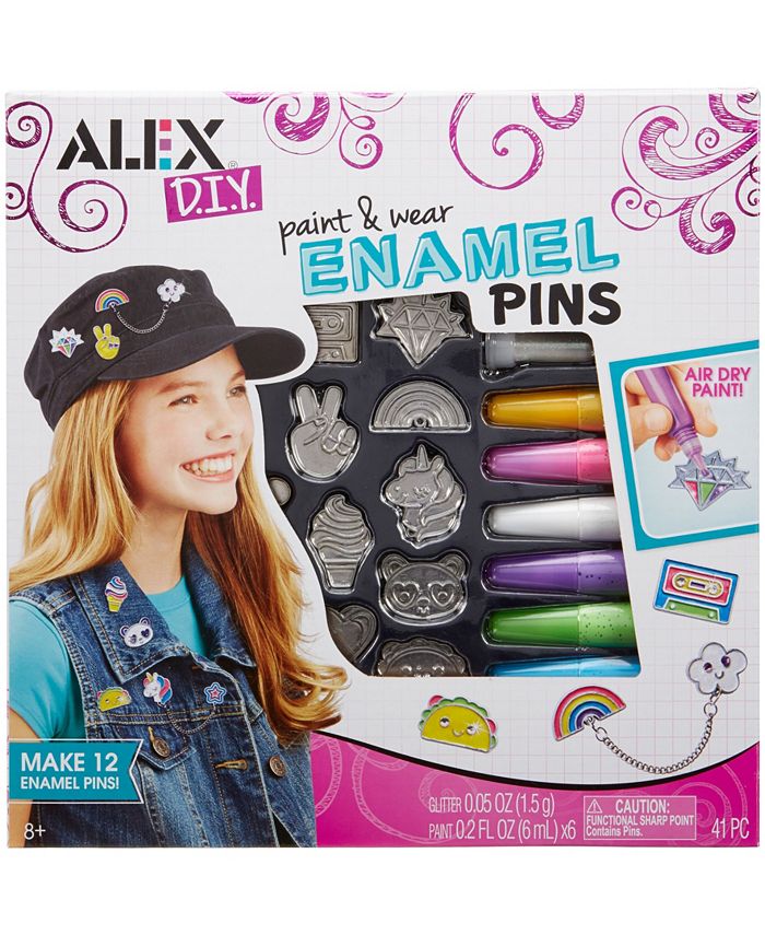 ALEX Toys ALEX DIY - Paint and Wear Enamel Pins - Macy's
