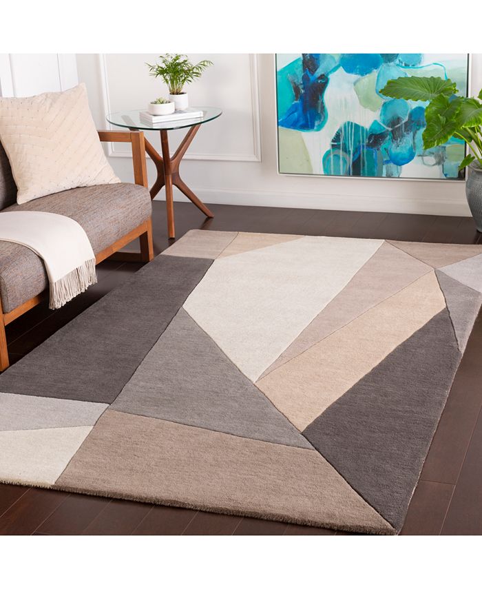 Surya Forum FM-7225 Charcoal 18" Square Swatch & Reviews - Rugs - Macy's