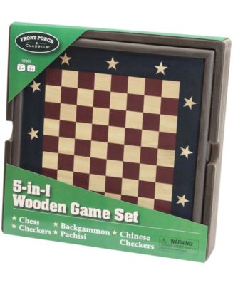 5-in-1 Wooden Game Set - Macy's