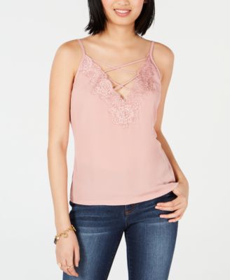 Bar III Lace-Trim Camisole, Created for Macy's - Macy's