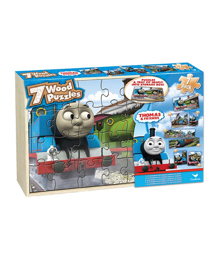 Cardinal Games Thomas and Friends 7 Wood Jigsaw Puzzles in Wood Storage ...