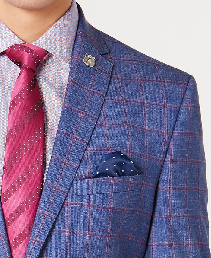 Nick Graham Men's Stretch Slim-Fit Windowpane Sport Coat - Macy's