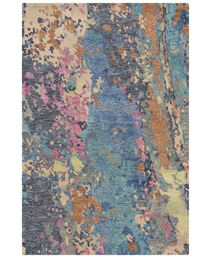 Surya Modern Nouveau MNV-1001 Medium Gray 5' x 7'6" Area Rug - Macy's