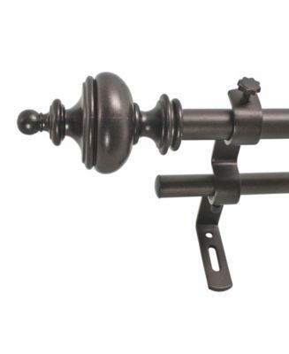 Decopolitan Montevilla 5/8-Inch Urn Double Telescoping Curtain Rod Set ...