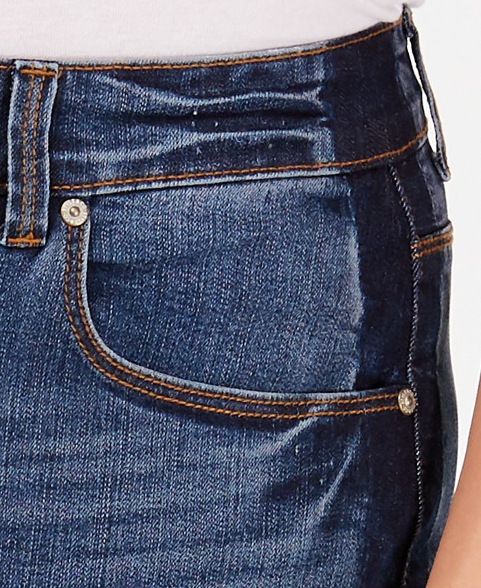 Style And Co Plus Size Tummy Control Slim Leg Two Tone Jeans Created For