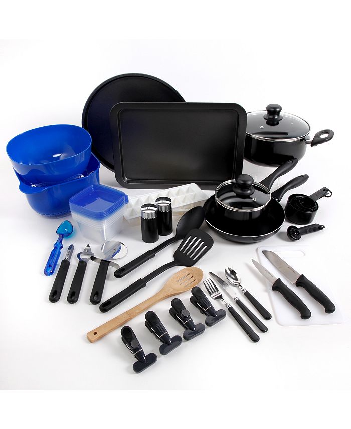 Oster Gibson Home 59-piece Total Kitchen Aluminum Cookware Combination ...