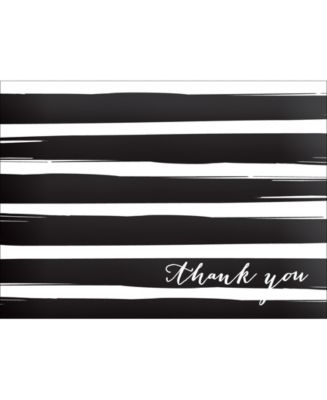 Brush Striped Thank You Note Boxed Cards - Macy's