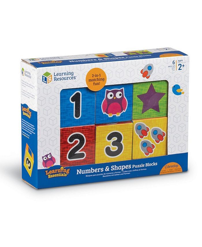 Learning Resources Numbers and Shapes Puzzle Blocks Set of 6 - Macy's