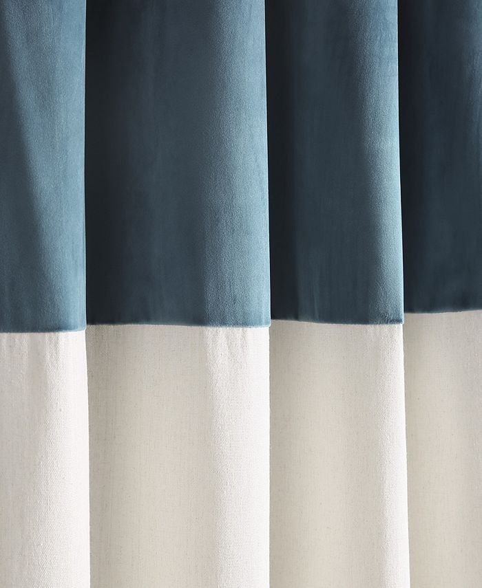Lush Décor Milo Colorblock Linen 52" x 84" Curtain Set & Reviews - All ...