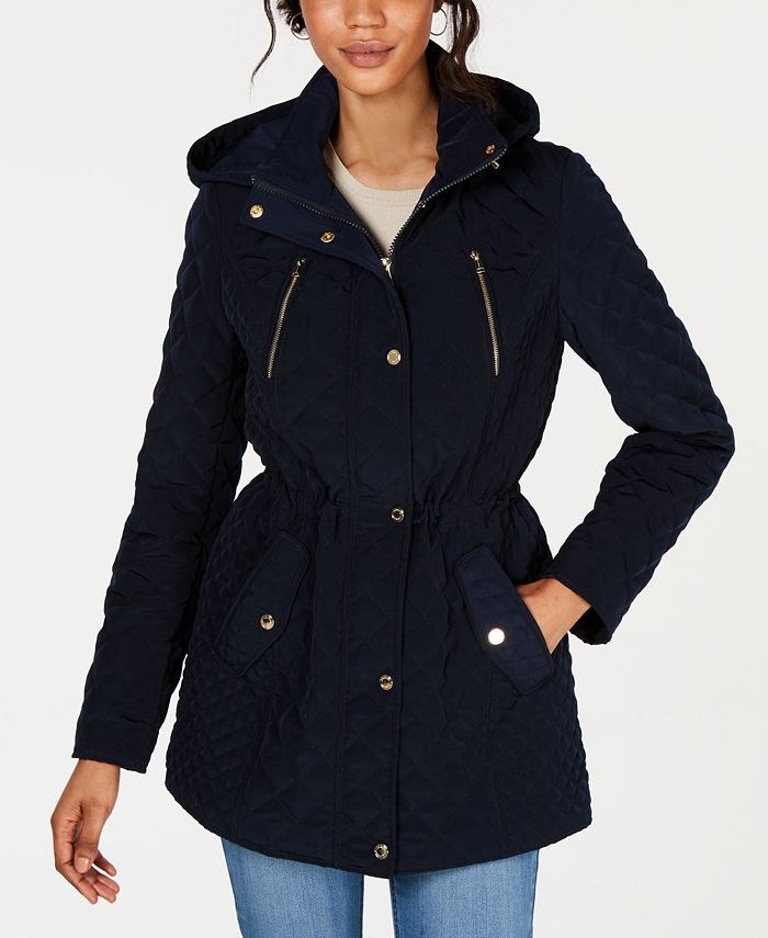 Laundry by Shelli Segal Hooded Quilted Coat - Macy's