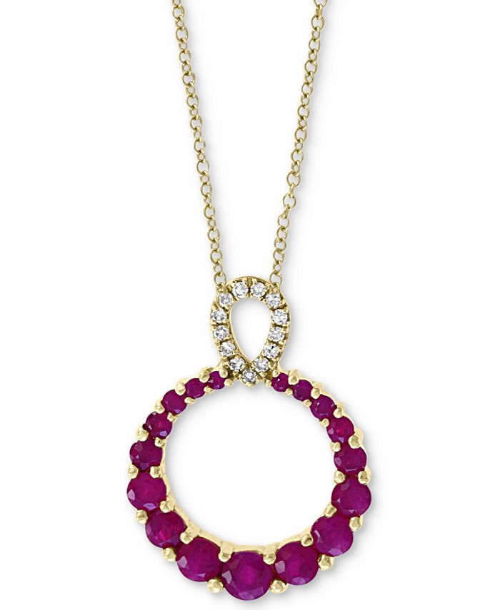 EFFY Collection EFFY® Certified Ruby (7/8 ct. t.w.) and Diamond (1/4 ct ...