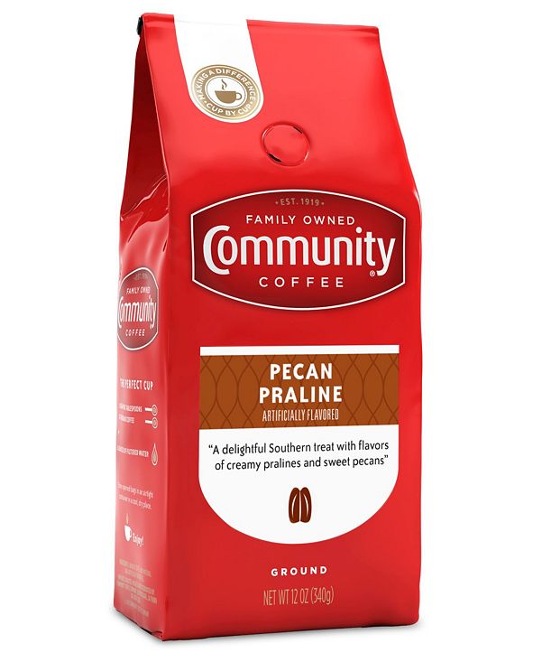 Community Coffee Pecan Praline Medium Roast Premium Ground Coffee, 12 ...