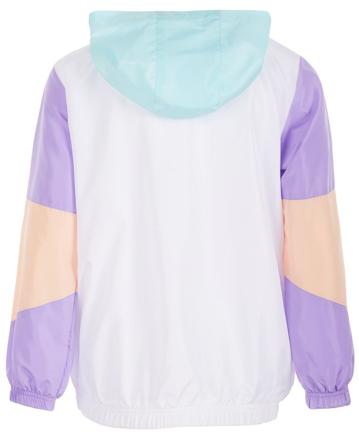 Ideology Big Girls Plus Colorblocked Hooded Windbreaker Jacket Created