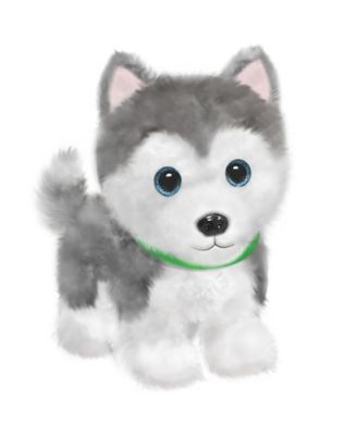 First and Main - Wuffles Huskie Plush Dog, 7 Inches Sitting - Macy's