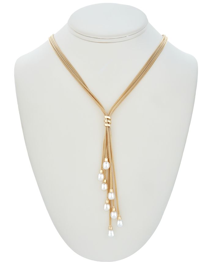 Macys Cultured Freshwater Pearl 6 1 2 Mm Multi Strand 18 Lariat