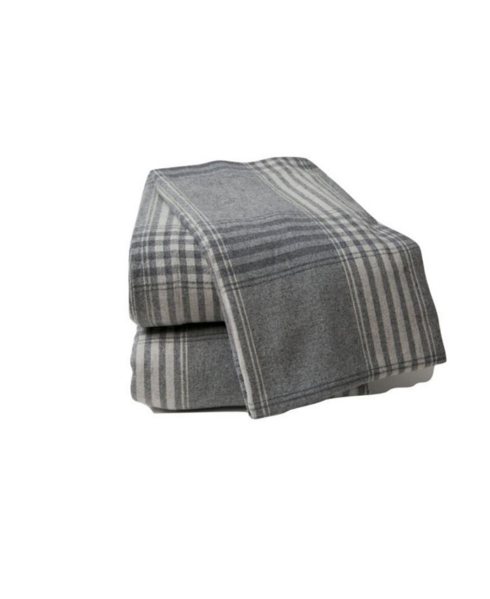 La Rochelle German Plaid Sheet Set Queen - Macy's