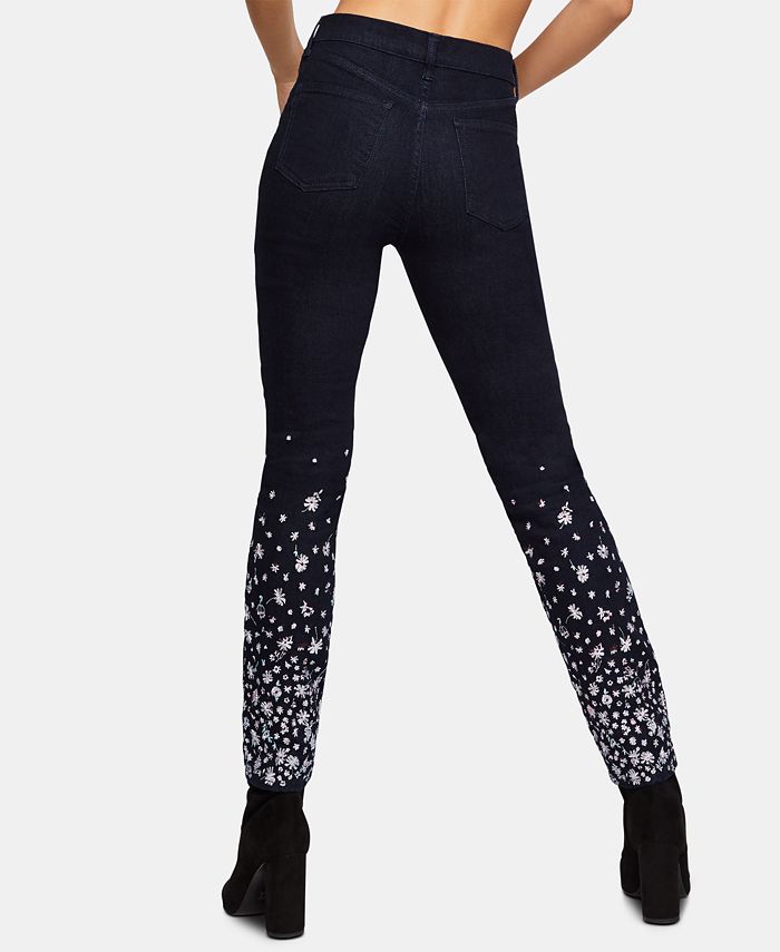 BCBGeneration Embroidered Skinny Jeans - Macy's
