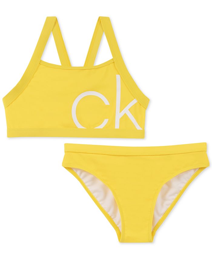 Calvin Klein Big Girls 2-Pc. Bikini Swimsuit - Macy's