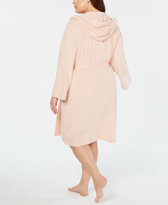 Charter Club Plus Size Knit Terry Cloth Hooded Robe, Created for Macy's ...