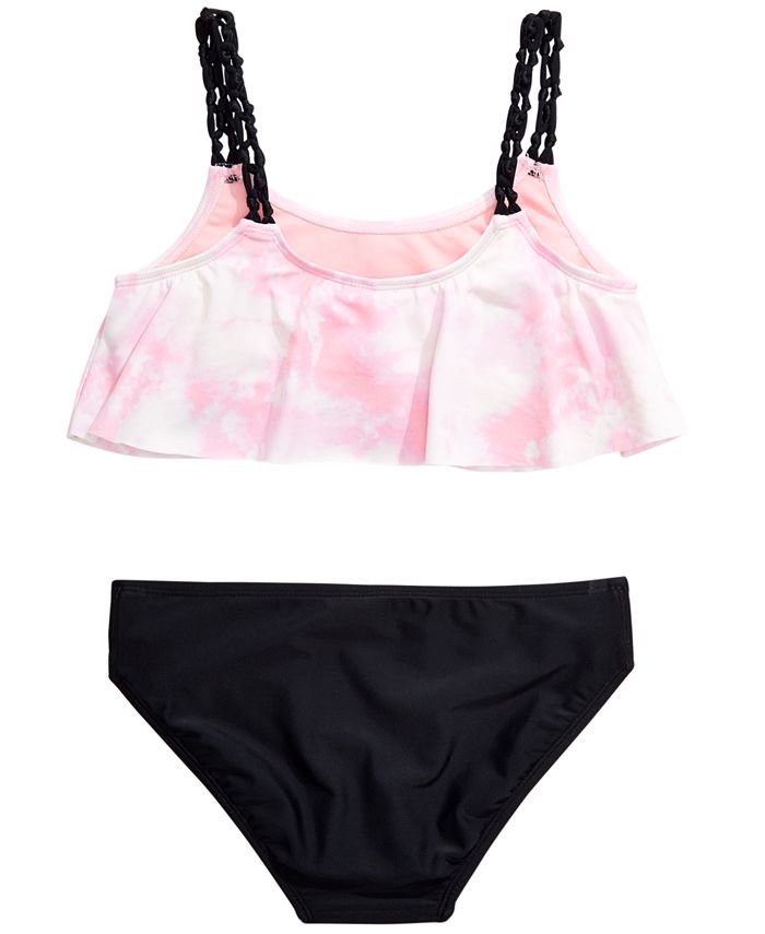 Summer Crush Big Girls 2-Pc. Printed Flounce Bikini - Macy's