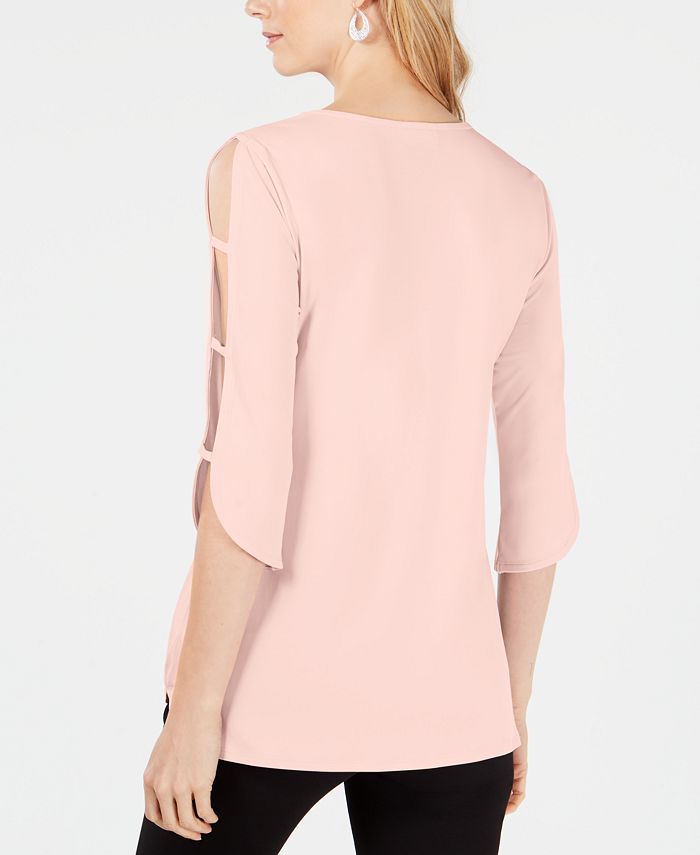JM Collection Petite Ladder-Sleeve Top, Created for Macy's - Macy's