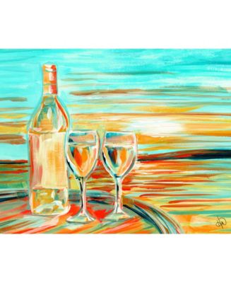 Vino Bianco Colorful Wine Abstract 24" x 36" Acrylic Wall Art Print ...