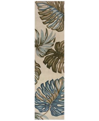 KAS Sparta Florea 3182 Ivory 2'6" x 10' Runner Area Rug - Macy's