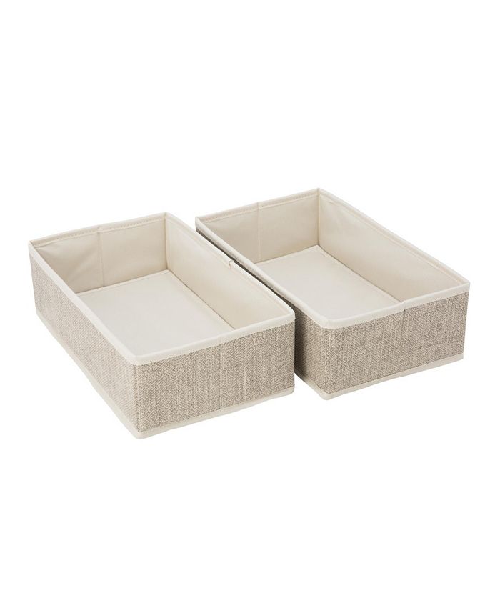 Simplify 2 Pack Medium Rectangular Compartment Drawer Organizer in Faux ...