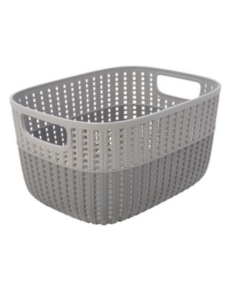 Simplify 2-Tone Decorative Medium Storage Basket - Macy's