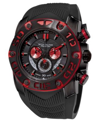 Stuhrling Original Black IPb Case, Yellow Dial, Black and Yellow Bezel ...