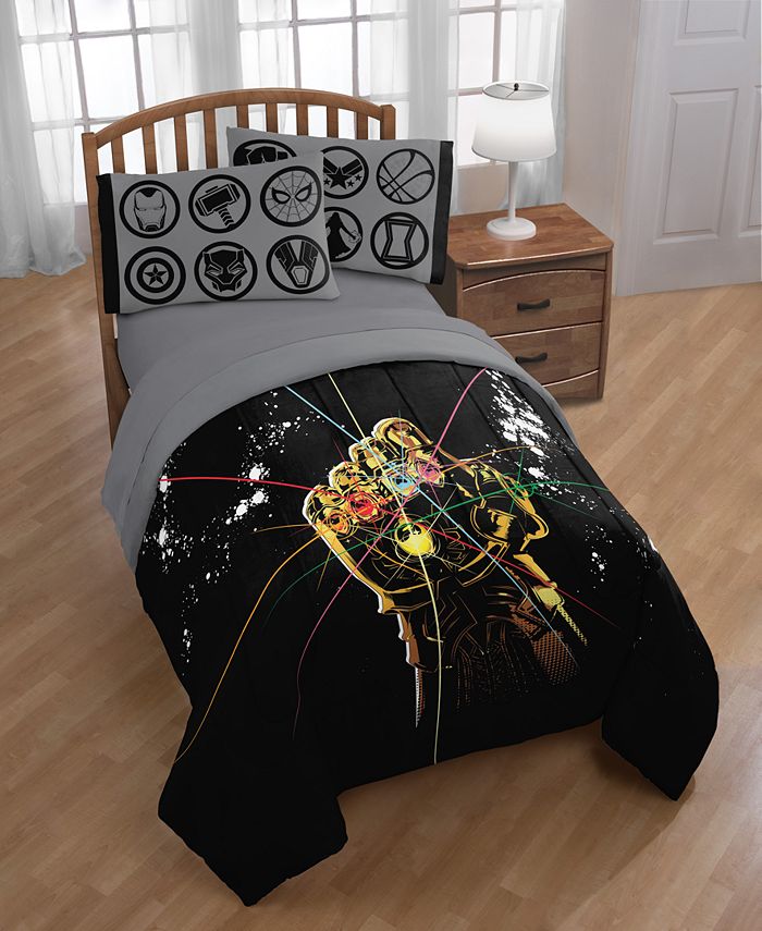 Marvel Avengers Infinity Wars Infinity Gauntlet Full/Queen Comforter Set - Macy's