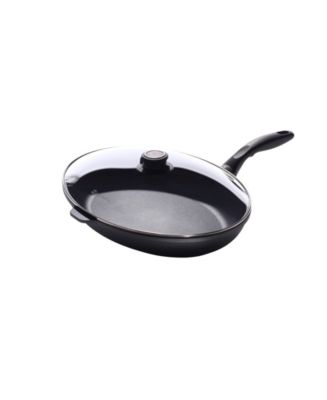 Swiss Diamond HD Oval Fry Pan with Lid - 15" x 10.25" - Macy's