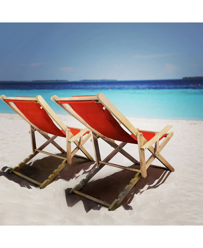 Yu Shan Sling Chair Natural Frame & Reviews - Furniture - Macy's