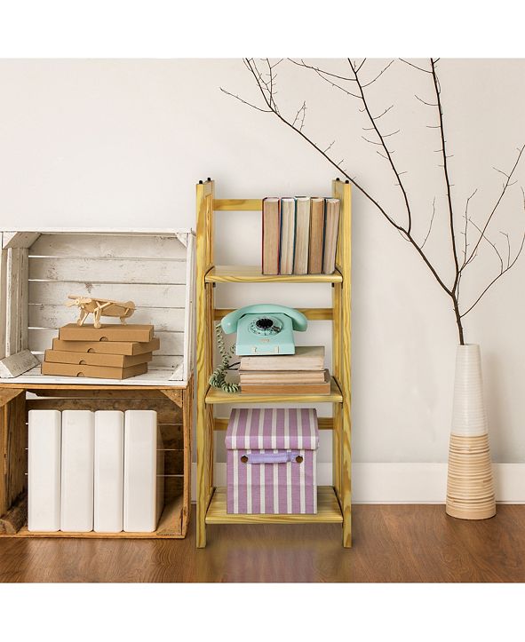 Yu Shan 3 - Shelf Folding Bookcase 14" Wide & Reviews - Furniture - Macy's