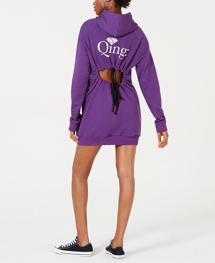 TENZ CVLT Qing Open-Back Hoodie Dress - Macy's
