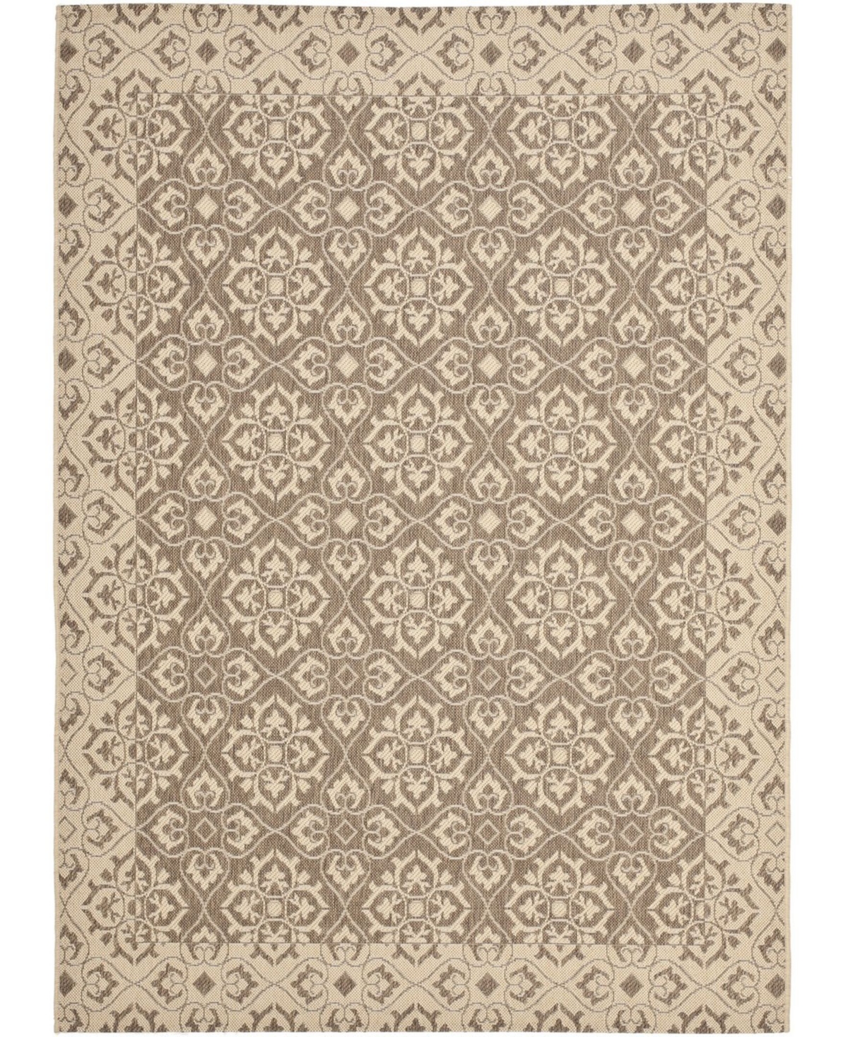 Click here for Safavieh Courtyard CY6550 Brown and Creme 53 x 77... prices