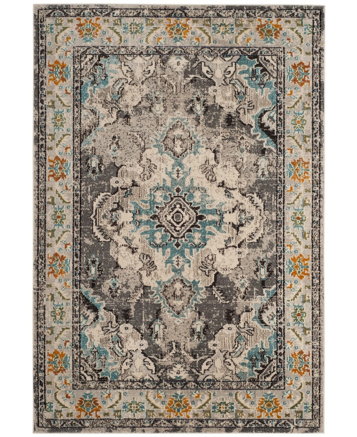 Click here for Safavieh Monaco MNC243 51 x 77 Area Rug - Grey/Lig... prices