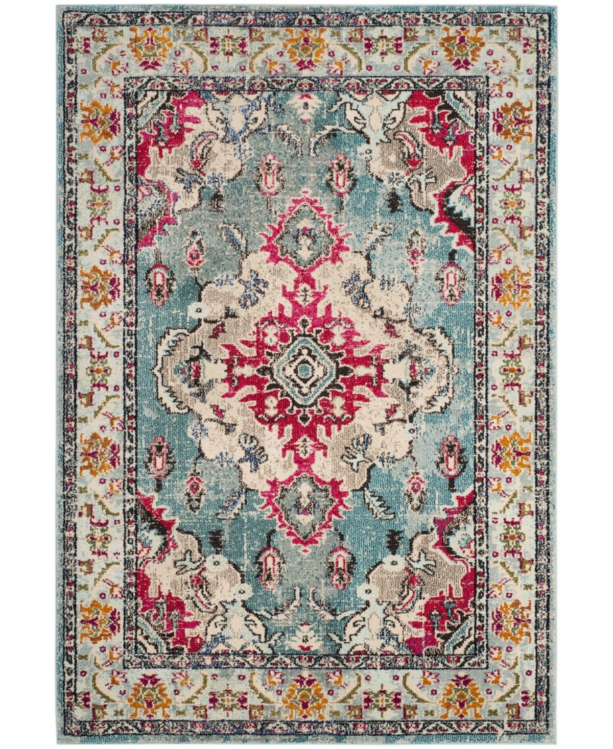 Click here for Safavieh Monaco MNC243 51 x 77 Area Rug - Light Bl... prices