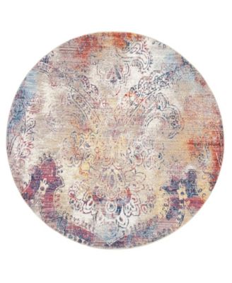 Safavieh Monray Red and Multi 7' x 7' Round Area Rug - Macy's