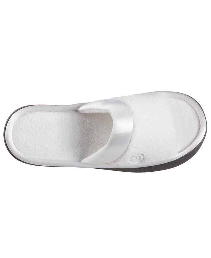 Isotoner Signature Isotoner Women's Microterry Satin Trim Wider Width ...