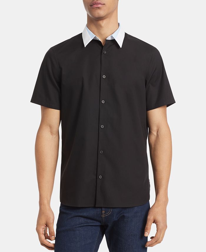 Calvin Klein Men's Classic-Fit Colorblocked Shirt - Macy's