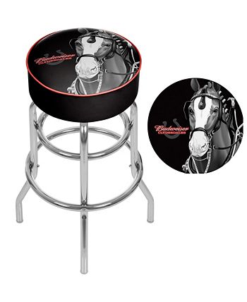 Trademark Global Budweiser Padded Swivel Bar Stool - Macy's