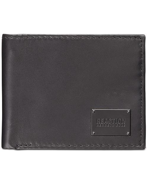 Kenneth Cole Reaction Men's Passcase Zipper Leather Wallet & Reviews ...