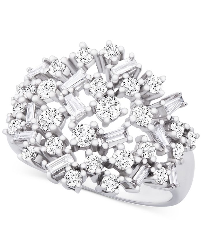 Wrapped in Love Diamond Scatter Cluster Ring (1 ct. t.w.) in 14k White ...