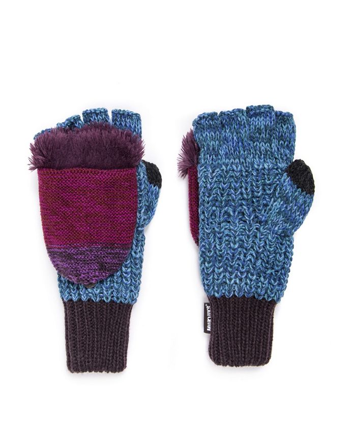 Muk Luks Women's Fingerless Flip Mittens - Macy's