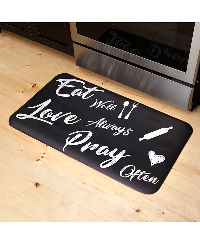 Home Dynamix David Burke Premier "Eat, Love, Pray" Cushioned Anti ...