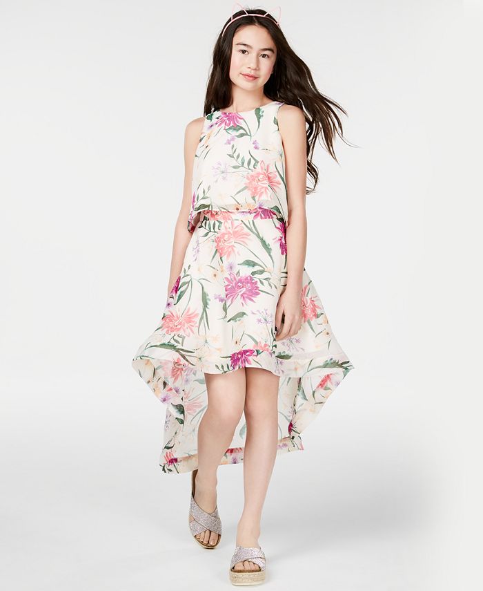 Rare Editions Big Girls 2-Pc. Floral-Print Dress - Macy's