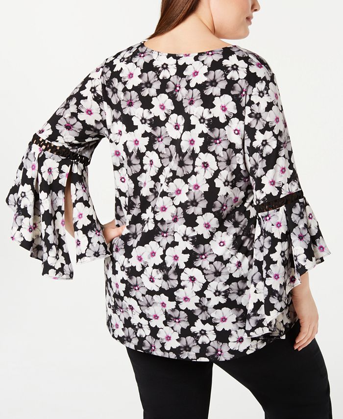 Alfani Plus Size Floral-Print Top, Created for Macy's - Macy's